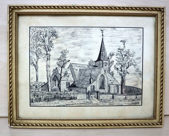 Antique Etching Signed by Artist Framed - Etsy