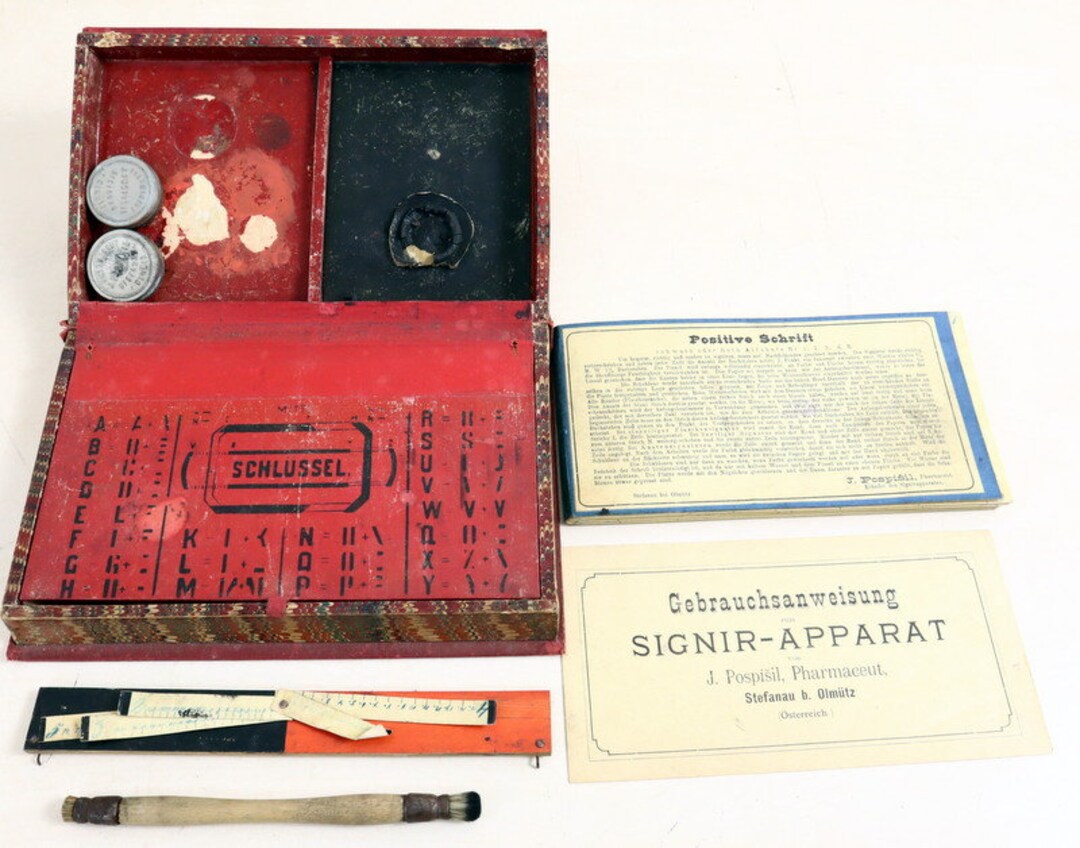 Antique Signing Template Box With Content. in Book Form - Etsy