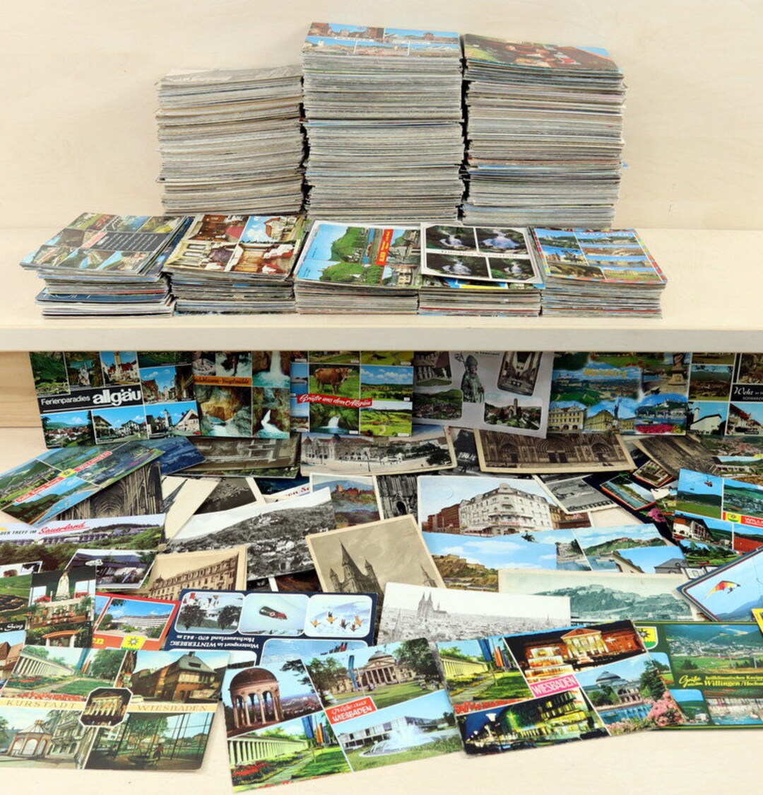 Genuine Vintage Postcards Collection Europe/ B&W/ Colour/lot Mixed 1900 ...