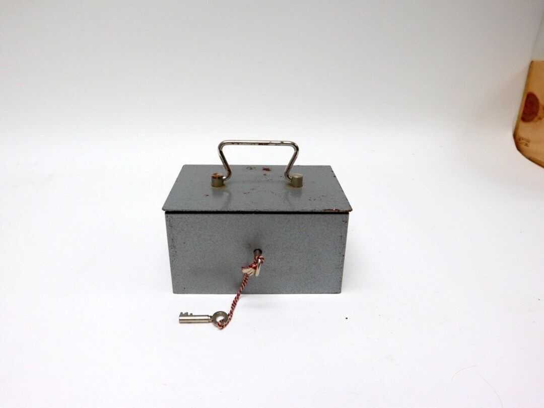 SAFETY Steel Money Box With Keys Dimensions: H 8 X W 15.5 X D 12 Cm. - Etsy