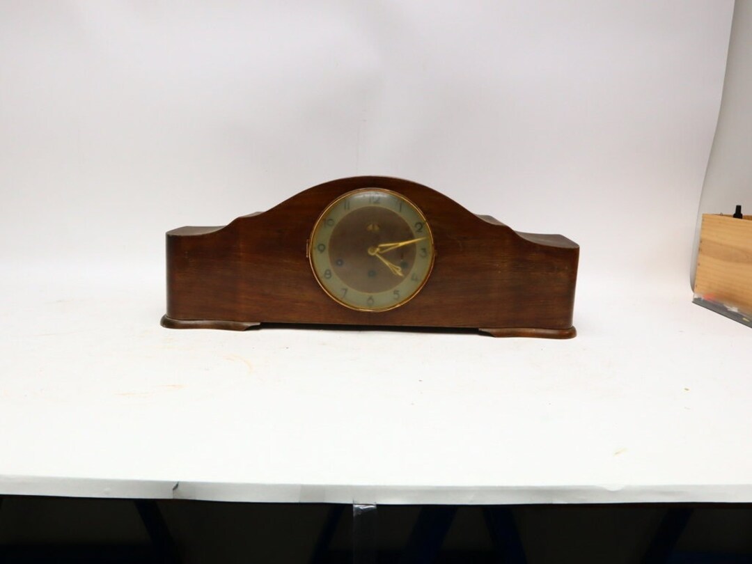 Antique Oak Mantel Clock With Clockwork - Etsy