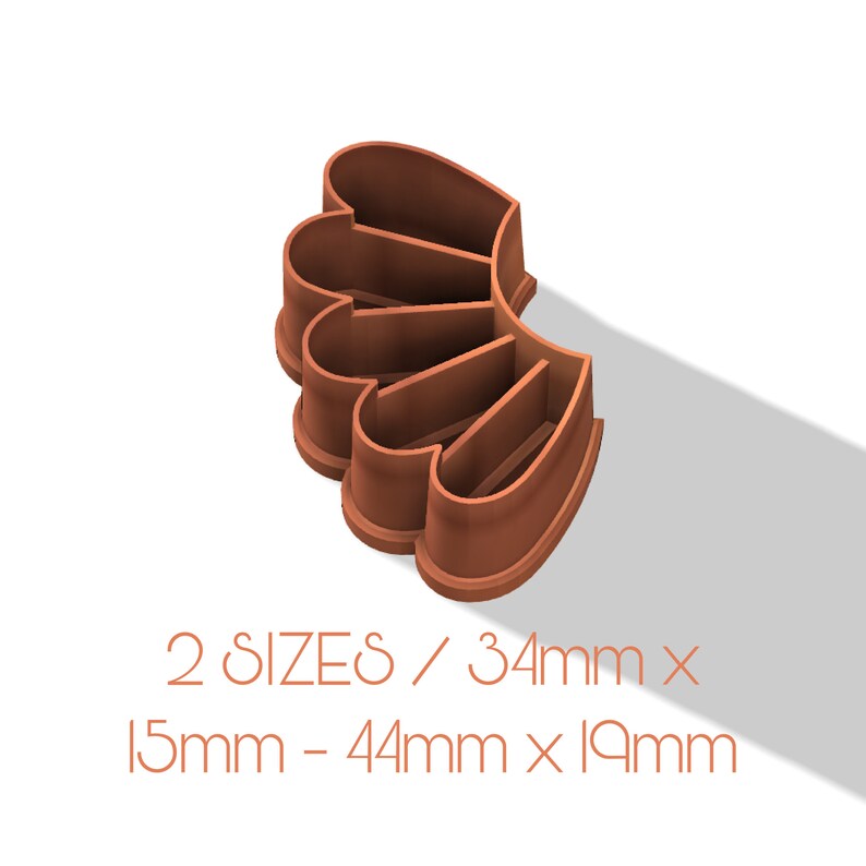 Scalloped Fan Shape Set of 2 Clay Cutters Cutters for Polymer - Etsy