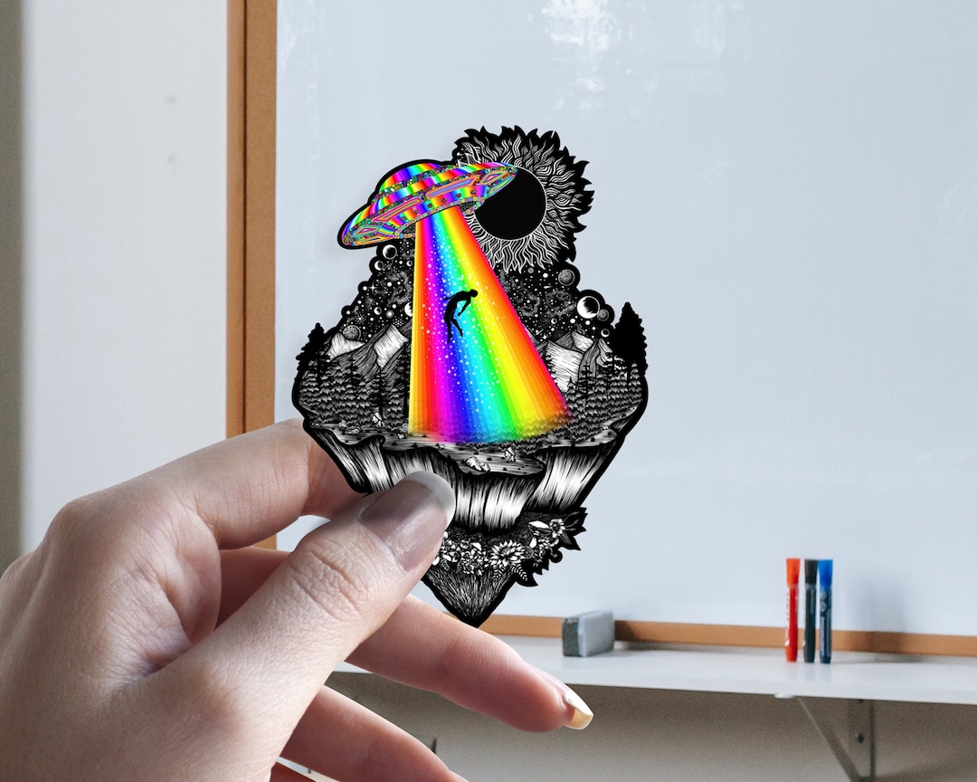 Alien Abduction - Alien UFO Sticker - Etsy