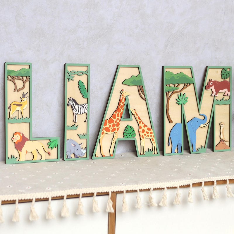 Safari Letters - Etsy