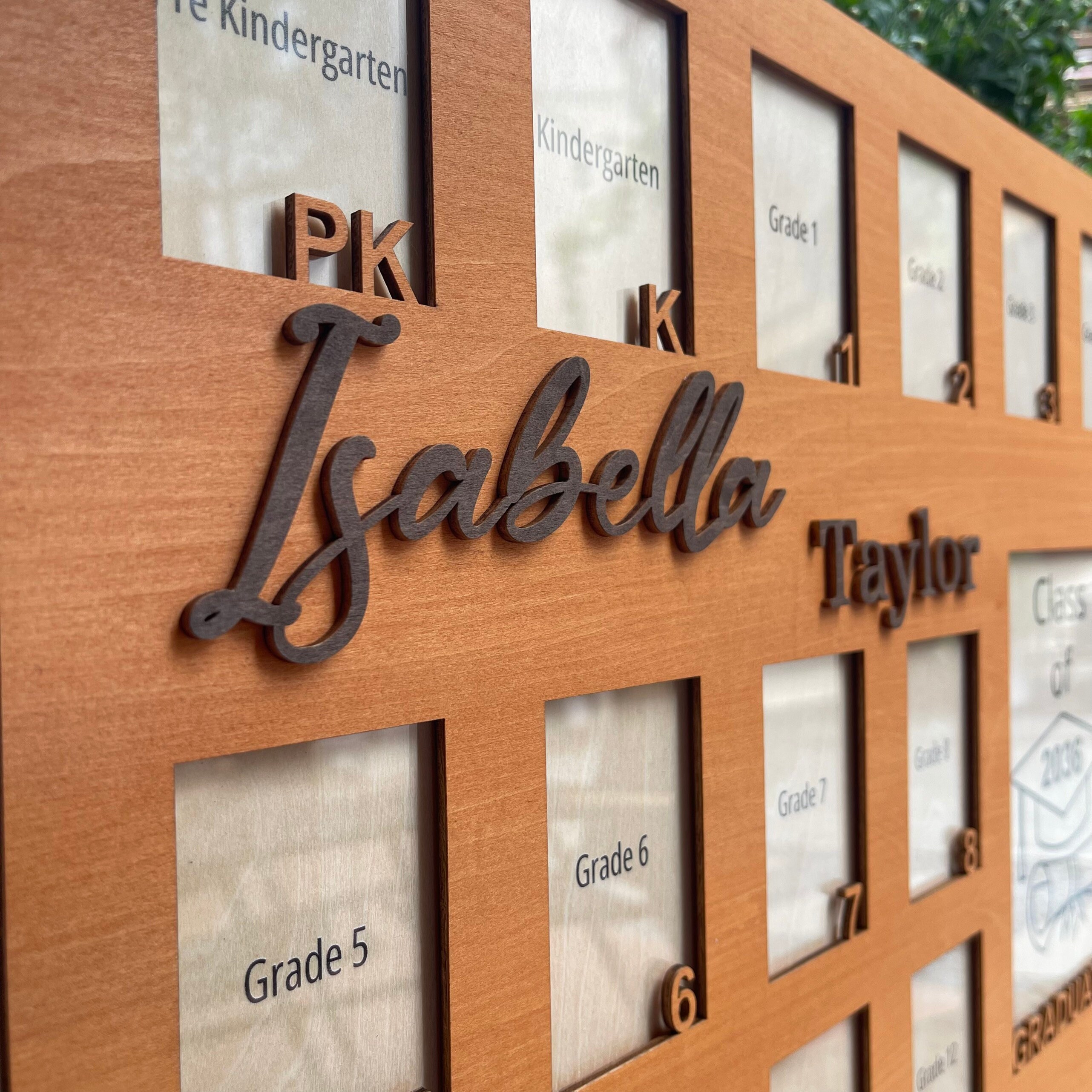 LARGE School Picture Frame, Pre K to Graduation School Years Photo ...