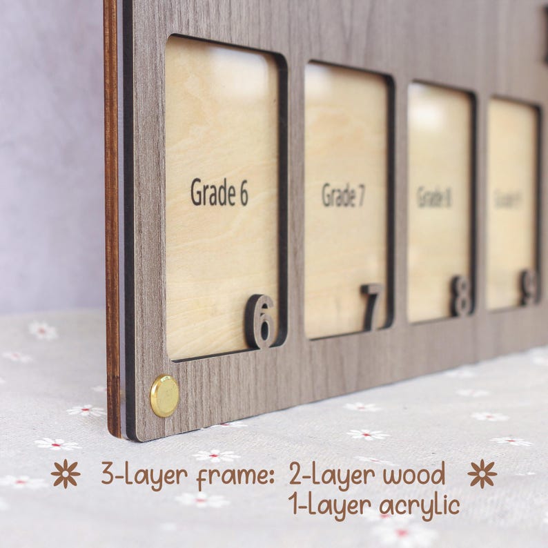 Personalized School Years Photo Frame: Pre-k to Senior Picture Keepsake ...