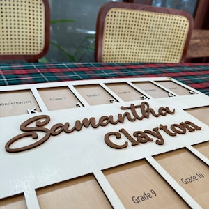 Personalized School Years Photo Frame: Pre K to Graduation Picture ...