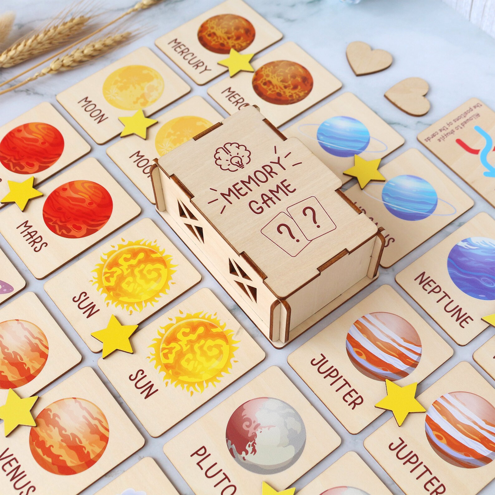 Space Memory Game: Montessori Matching Cards for Kids - Etsy