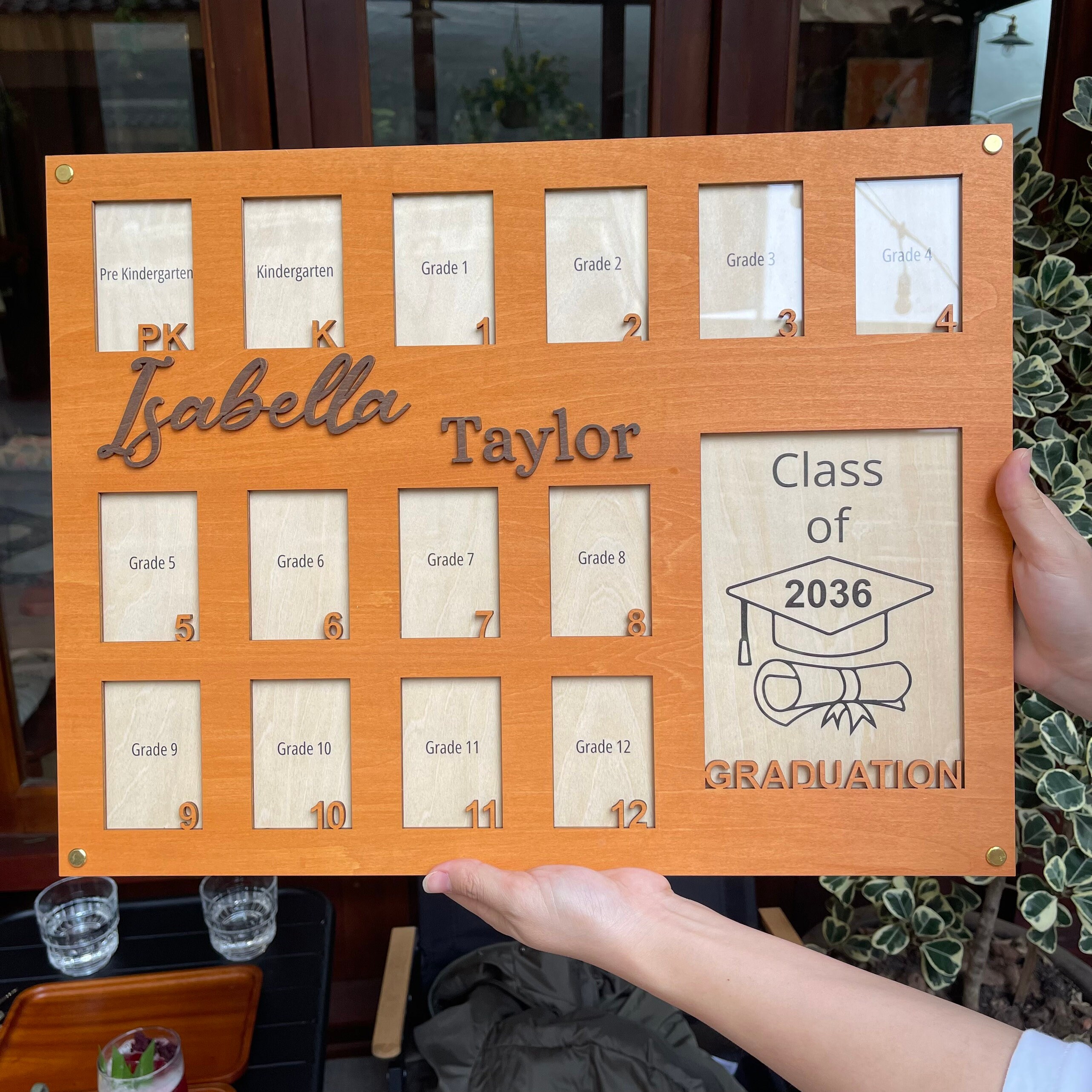 LARGE School Picture Frame, Pre K to Graduation School Years Photo ...