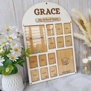 Personalized School Years Photo Frame: Pre-k to Graduation Picture ...