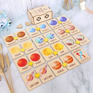 Space Memory Game: Montessori Matching Cards for Kids - Etsy