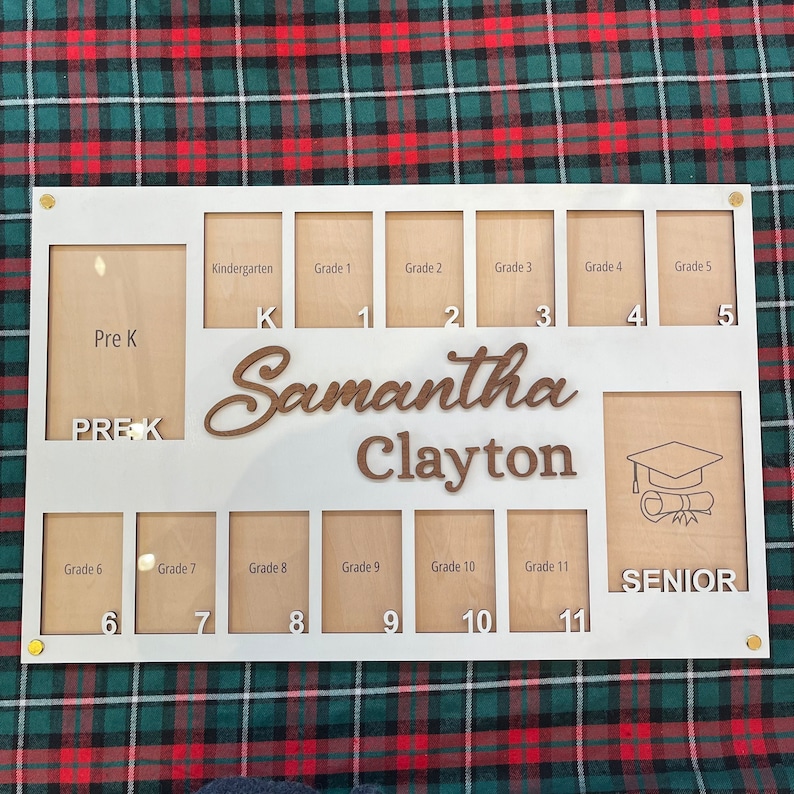 Pre K to Graduation School Picture Frame, School Years Photo Frame ...