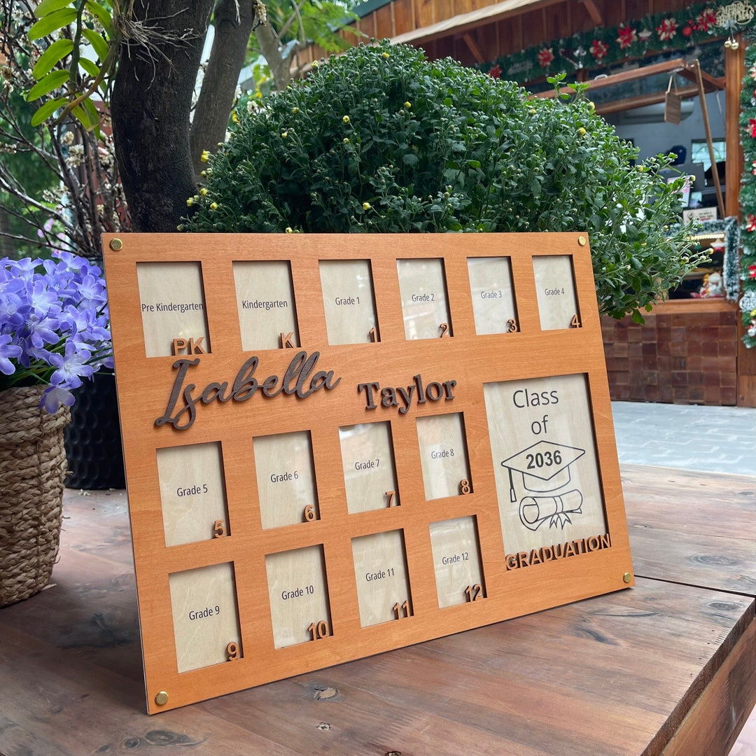 LARGE School Picture Frame, Pre K to Graduation School Years Photo ...