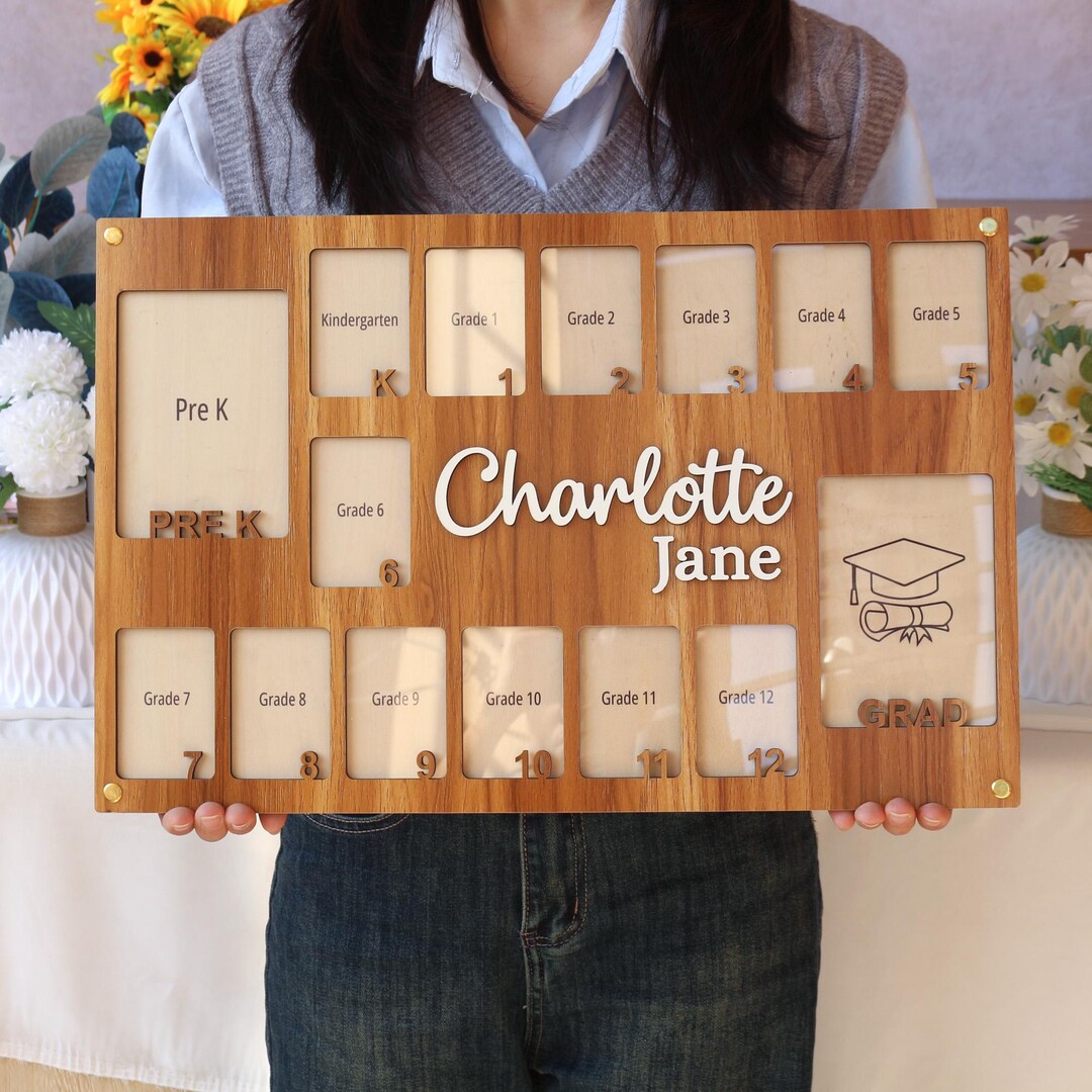 Prek to Grad School Picture Frame, School Years Photo Frame ...