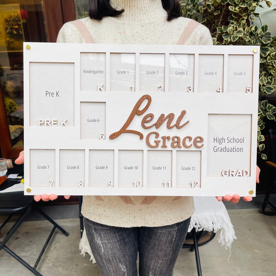 Personalized School Years Photo Frame: Pre-k to Graduation Picture ...