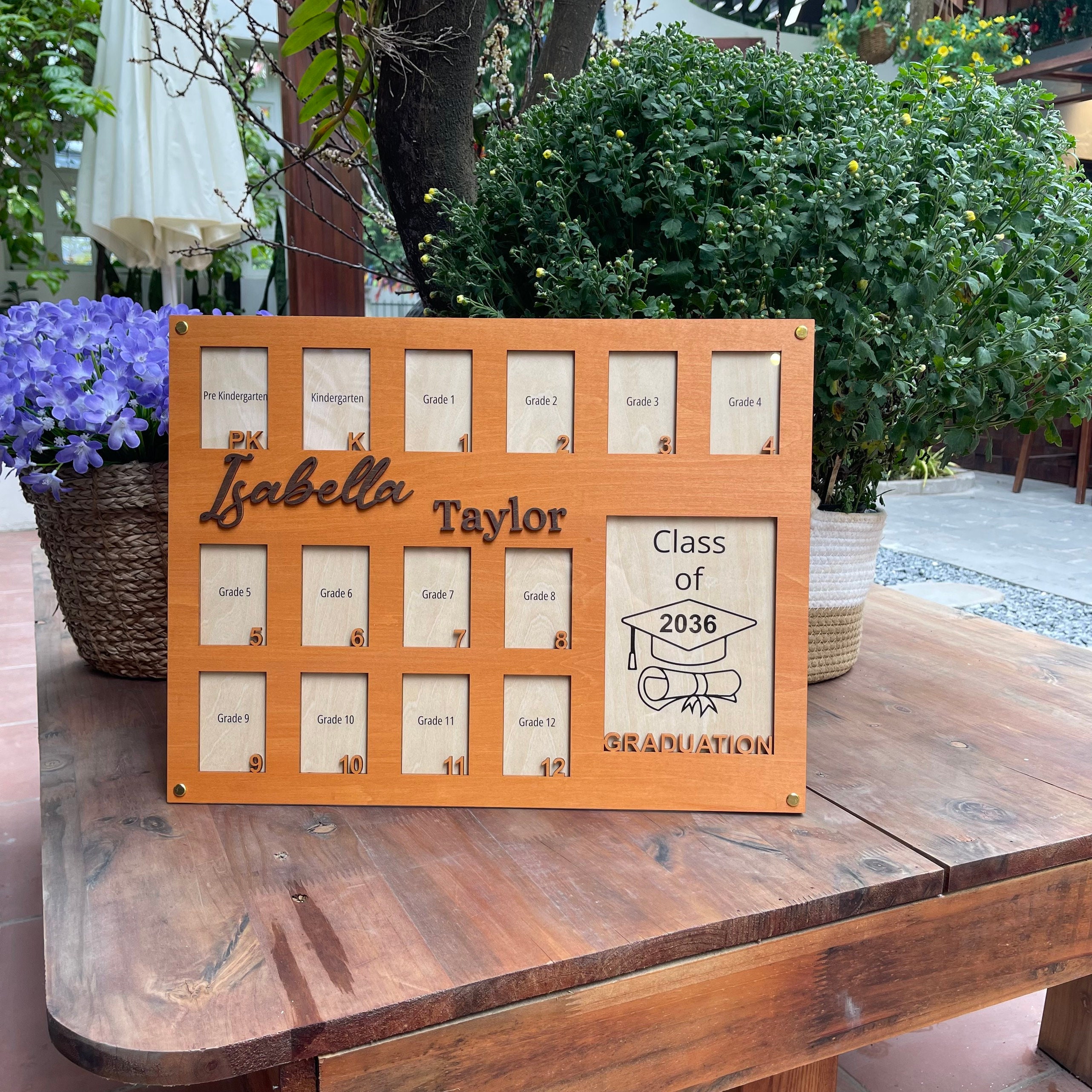 LARGE School Picture Frame, Pre K to Graduation School Years Photo ...