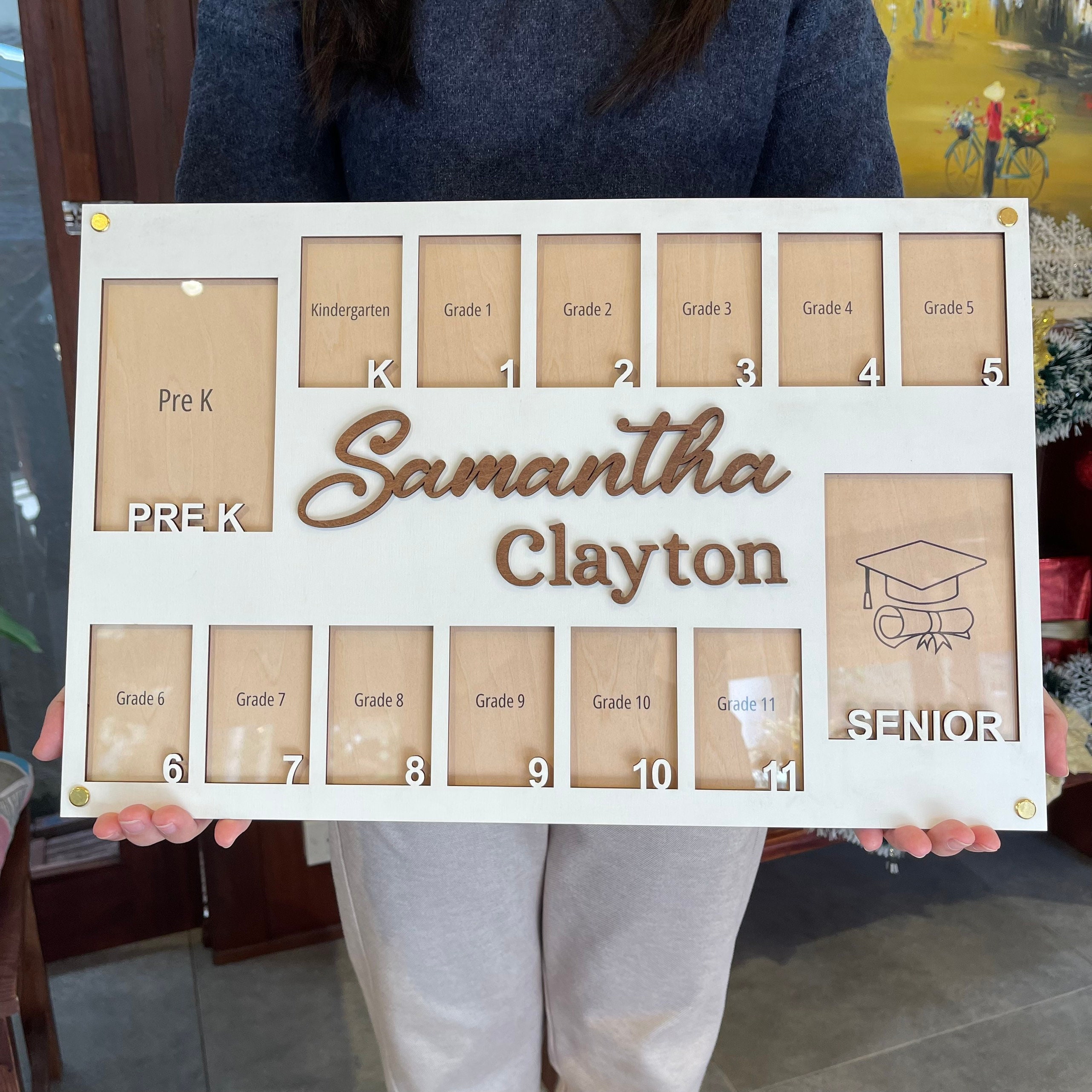 Pre K to Graduation School Picture Frame, School Years Photo Frame ...