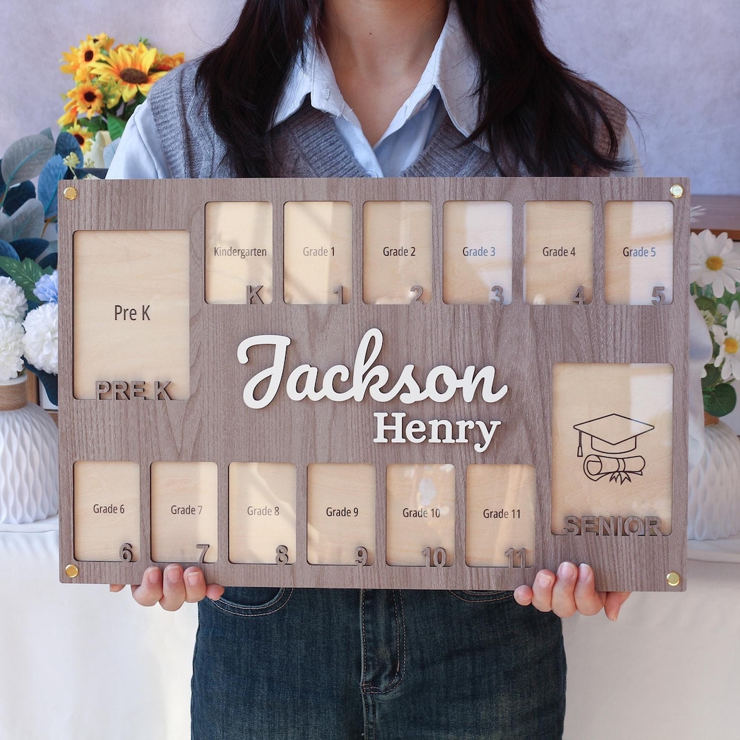 Pre K to Senior School Picture Frame, School Years Photo Frame ...