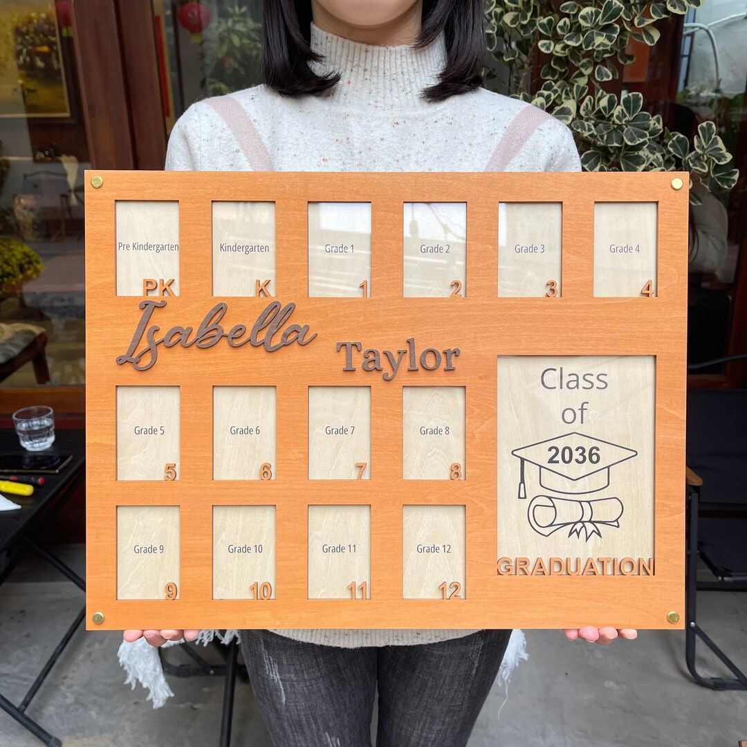 LARGE School Picture Frame, Pre K to Graduation School Years Photo ...