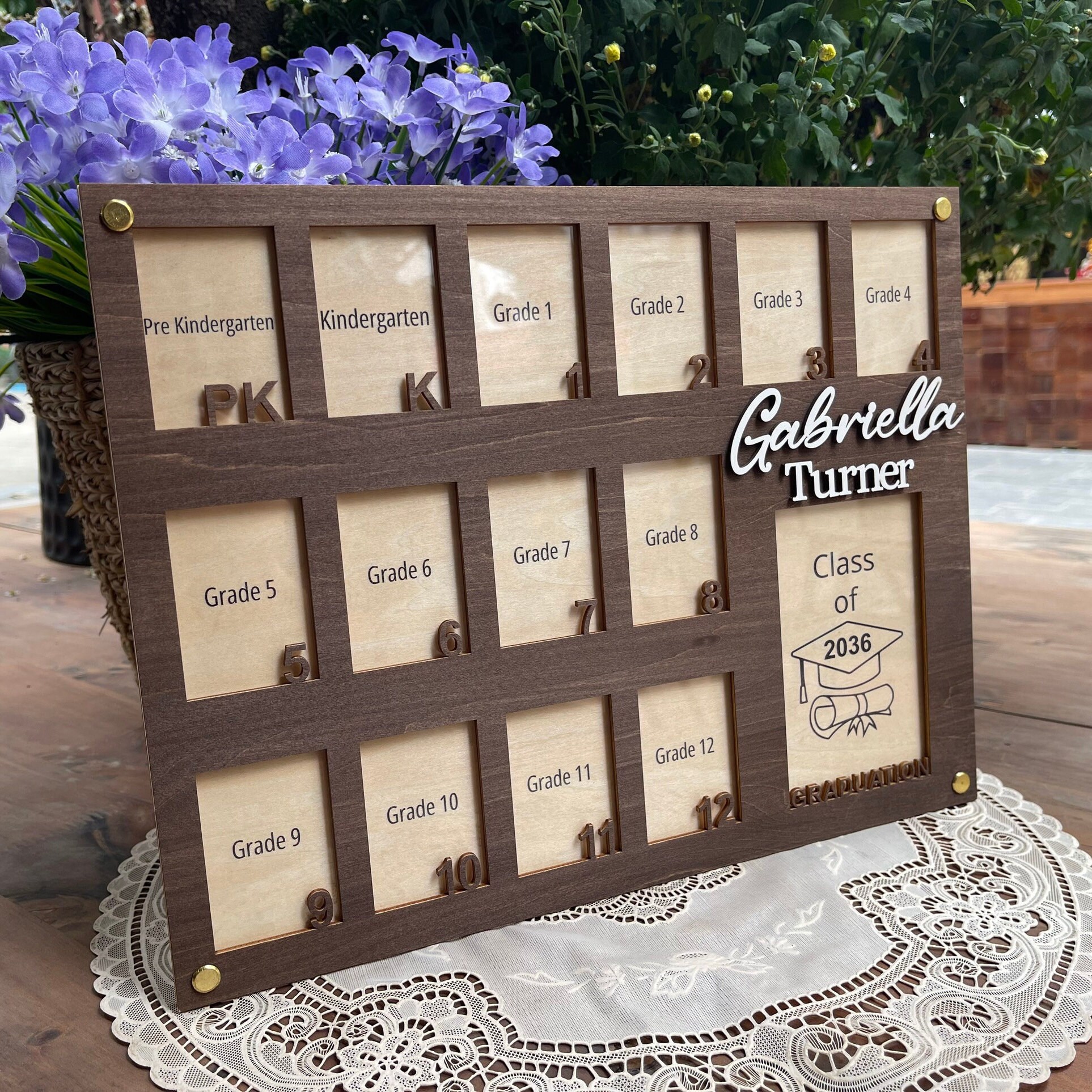 LARGE School Picture Frame, Pre K to Graduation School Years Photo ...