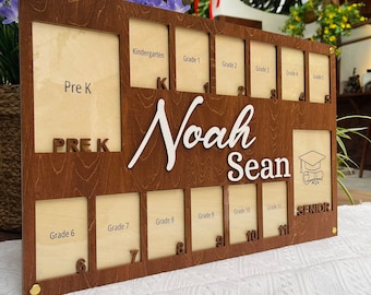 School Years Photo Frame, Pre K to Graduation School Picture Frame ...