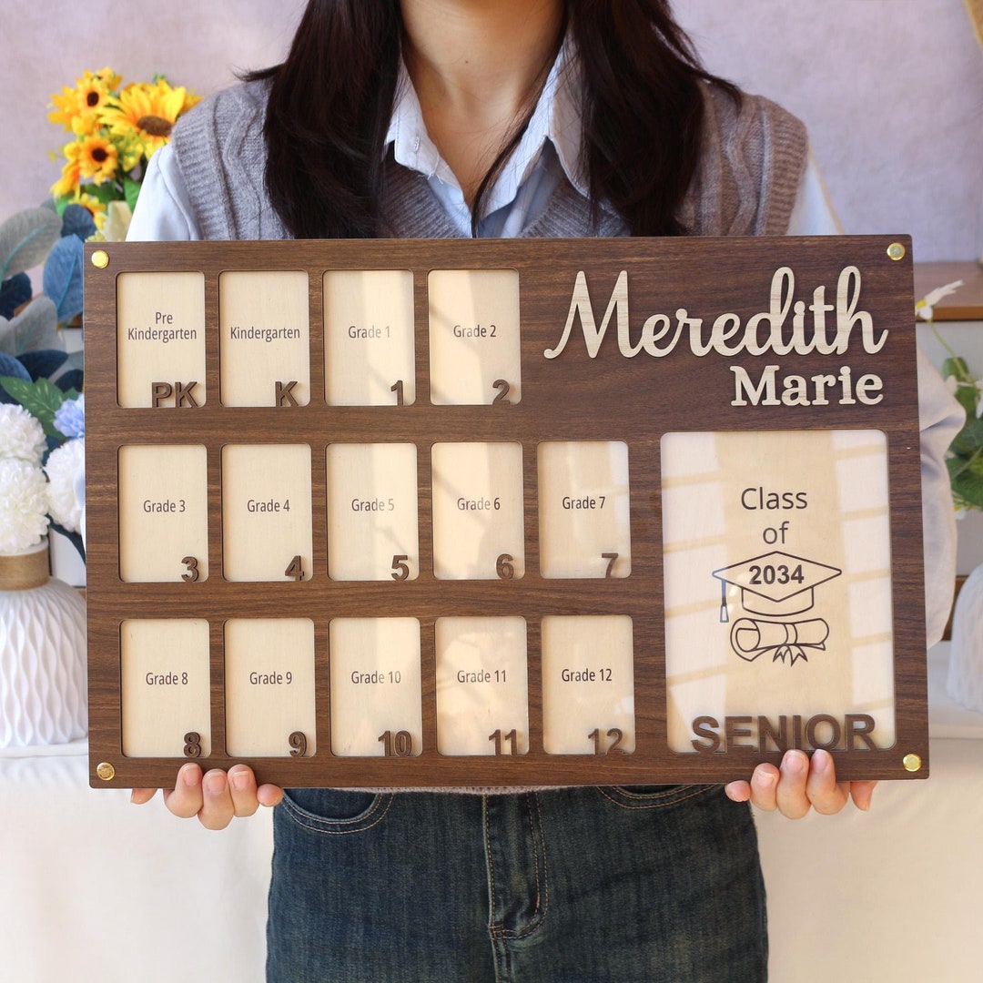 School Picture Frame, Prek to Senior School Years Photo Frame ...