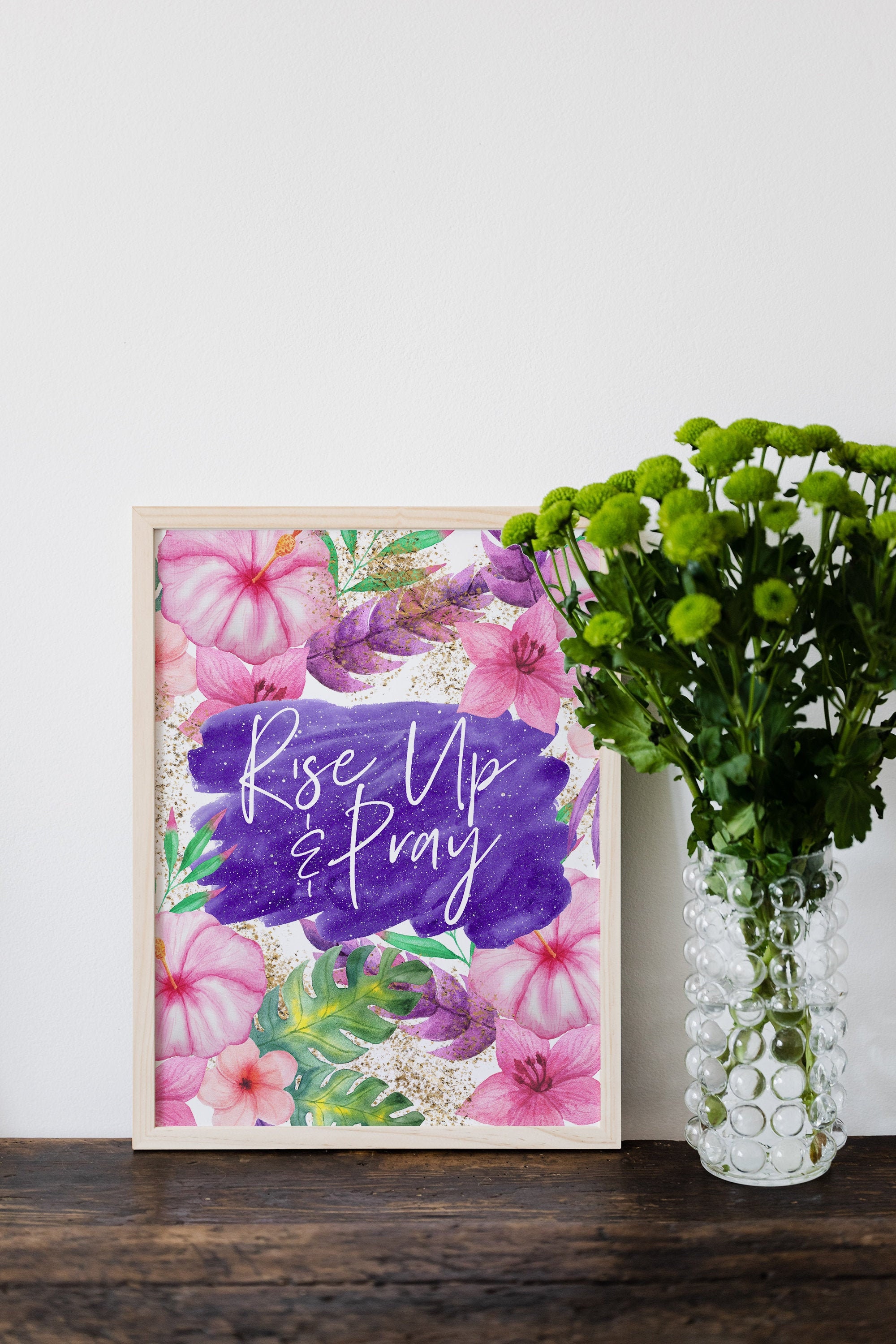 Rise up and Pray Bible Verses Printable Church Sign Christian Gifts for ...