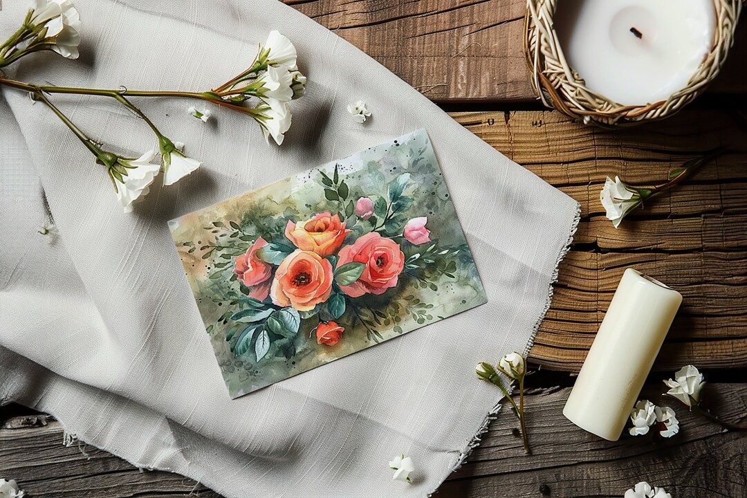 Printable Floral Grief and Sympathy Card, Downloadable Watercolor ...
