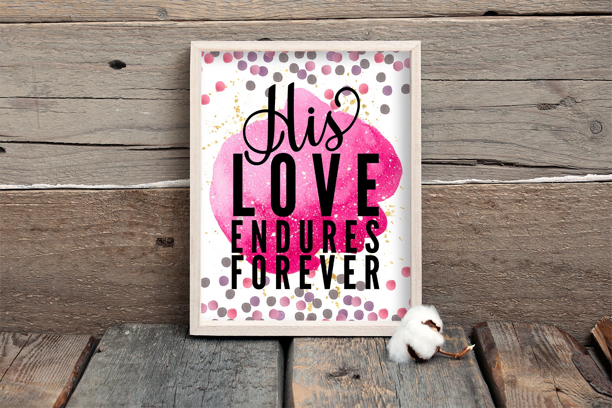 His Love Endures Forever - Bible Verses Printable - Church Sign ...