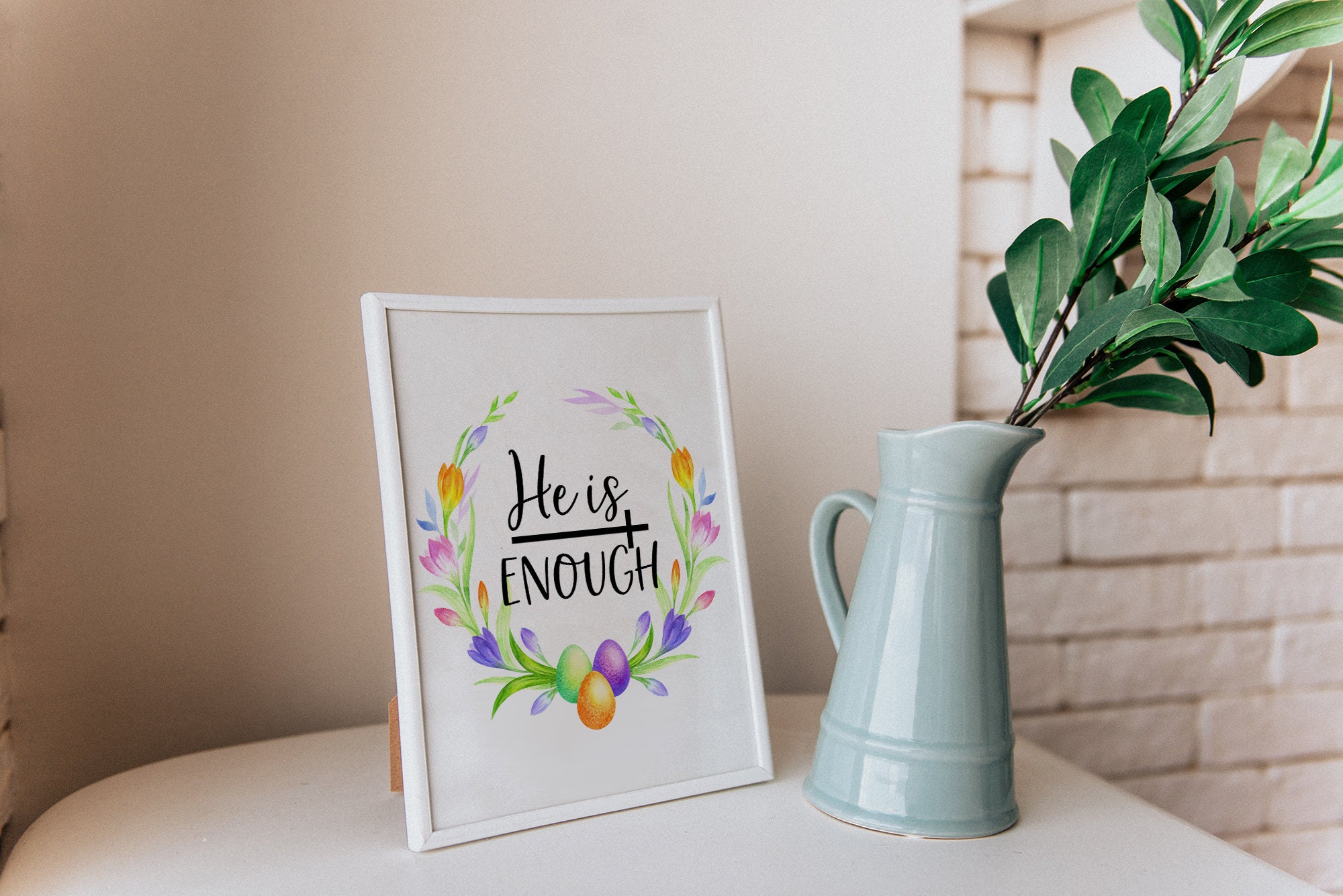 He is Enough Bible Verses Printable Church Sign Christian Gifts for ...