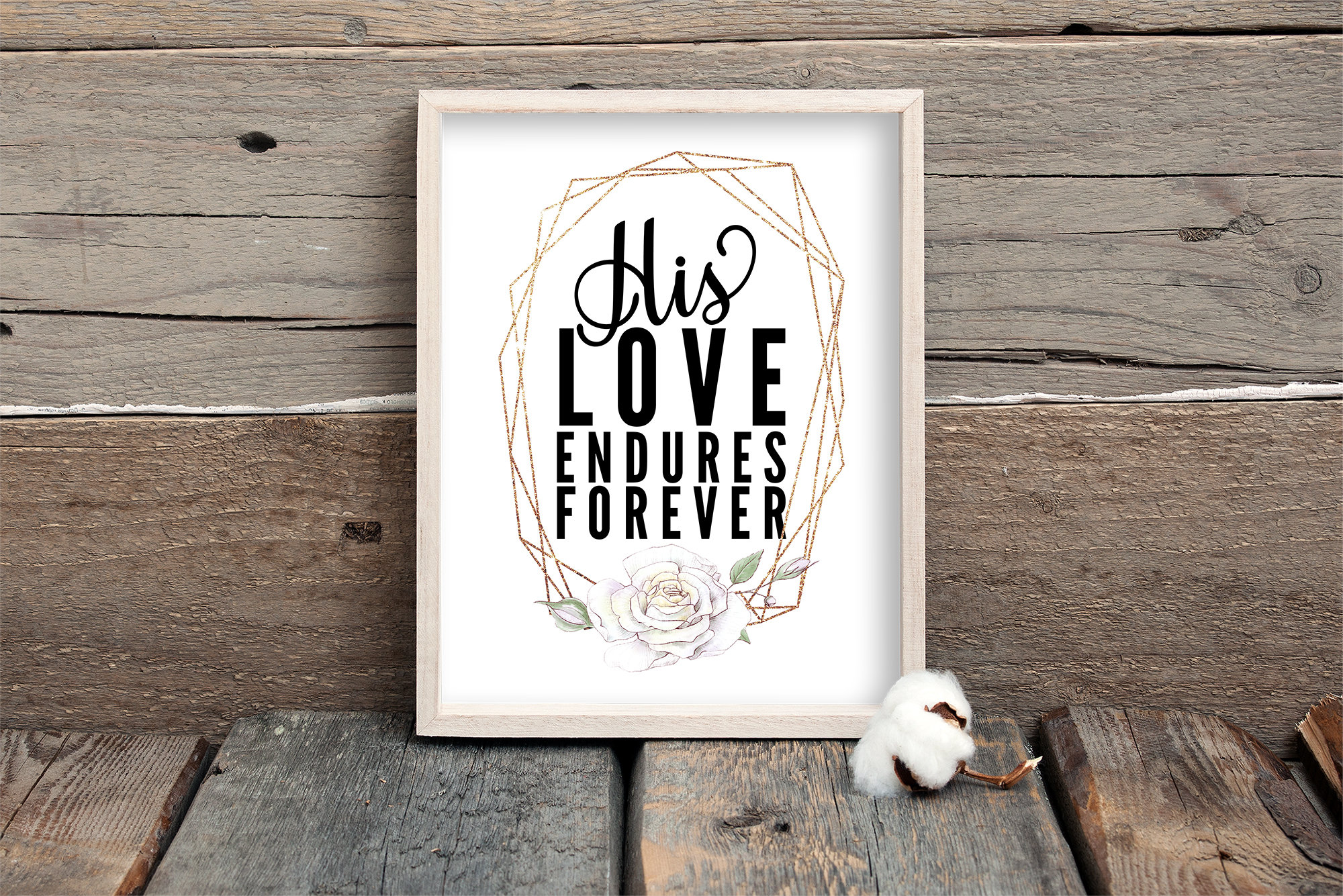His Love Endures Forever - Bible Verses Printable - Christian Gifts for ...