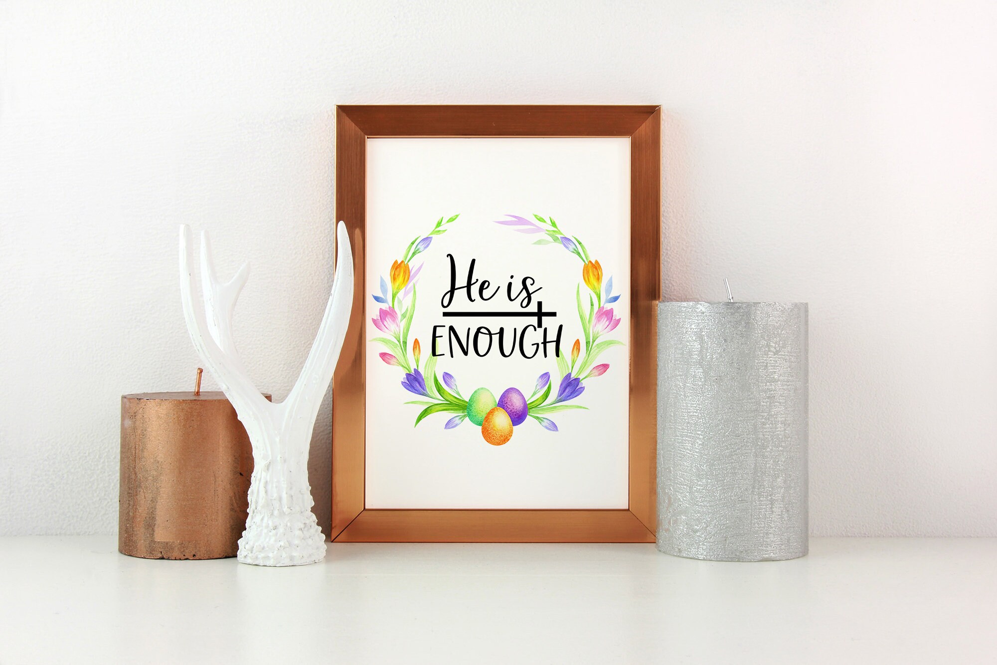 He is Enough Bible Verses Printable Church Sign Christian Gifts for ...
