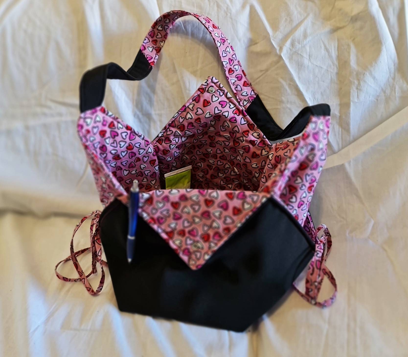 Bolsa simple cosida de cuadrados / Bolsa de tela | Etsy