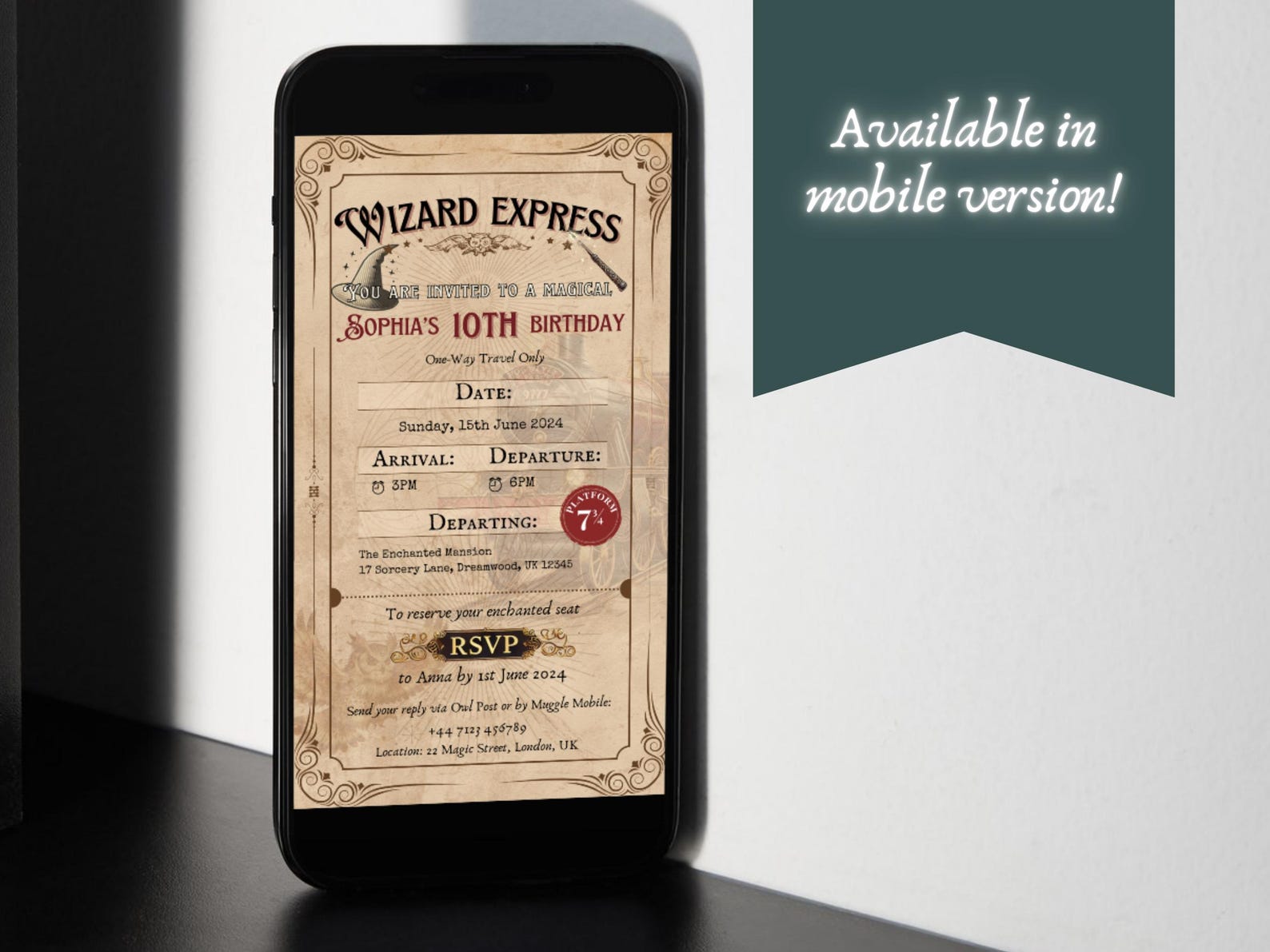 Wizard Birthday Party Invitation Editable Template, Wizard Birthday ...