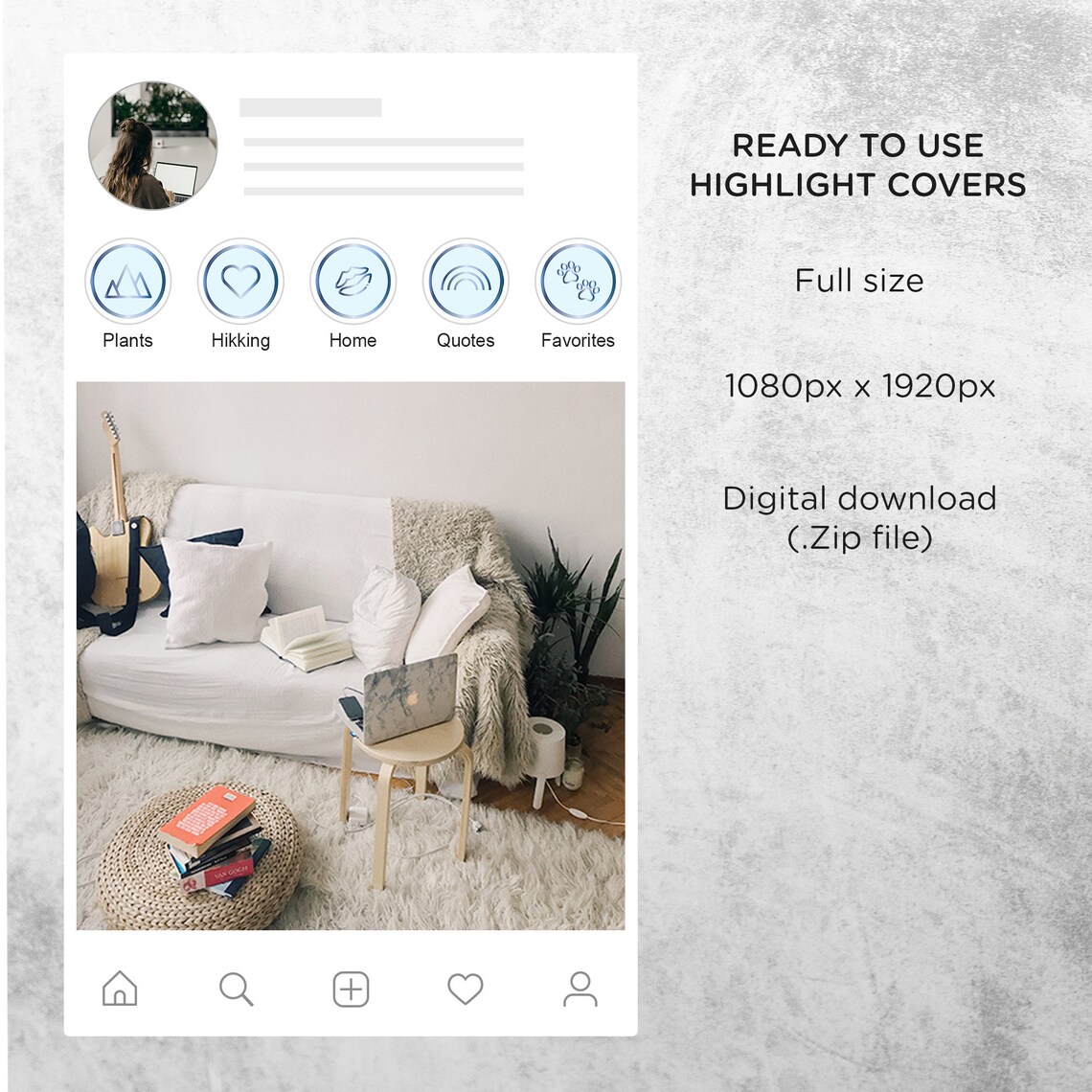 Blue Instagram Highlight Covers, Instagram Highlight, Instagram Stories ...