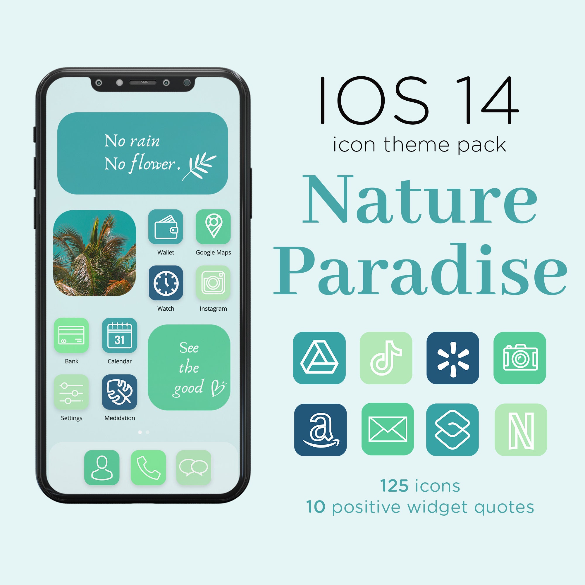 Buy Nature Paradise IOS14 App Covers IOS 14 App Covers IOS 14 Online in ...