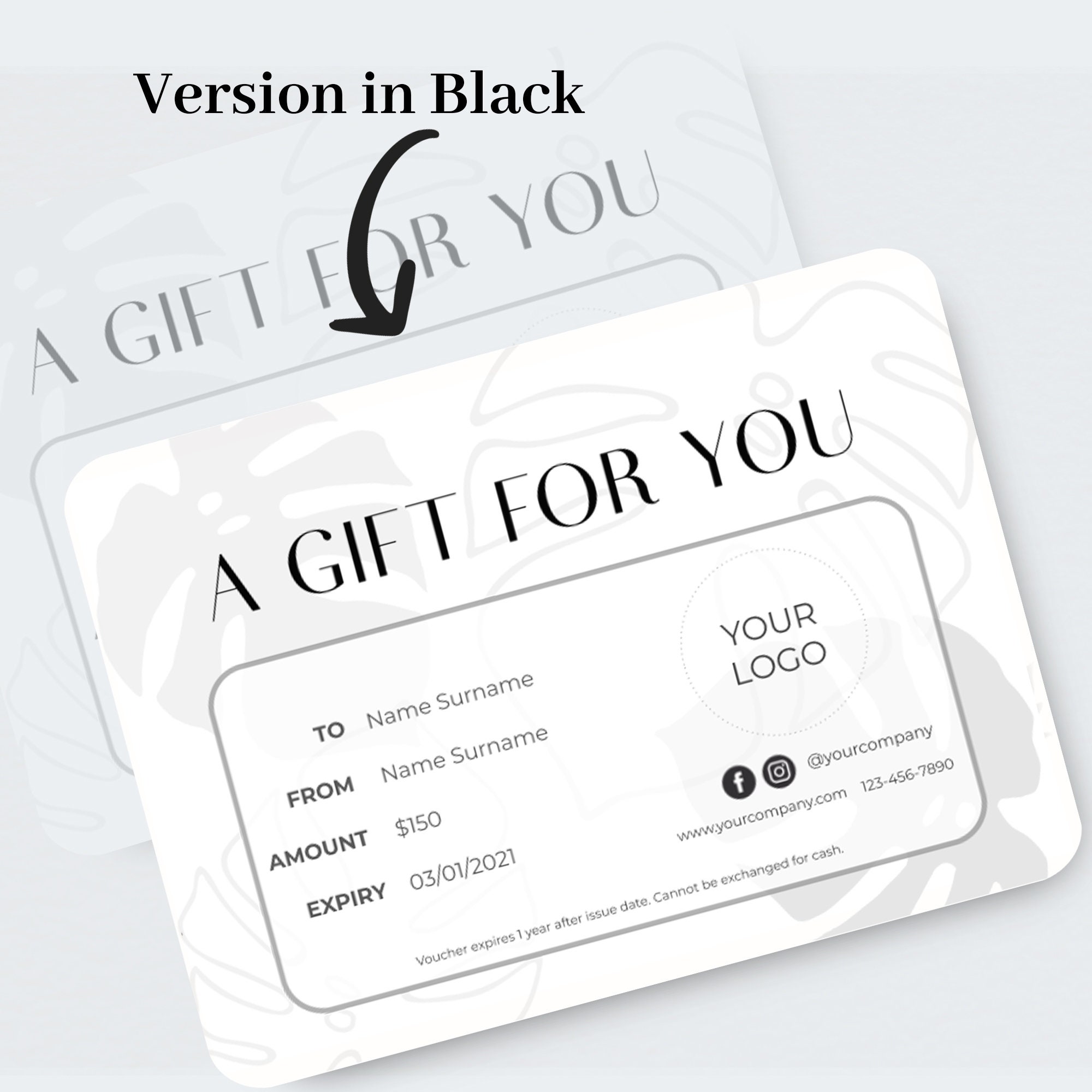 Boho Gift Certificate Template Editable Gift Card Template - Etsy