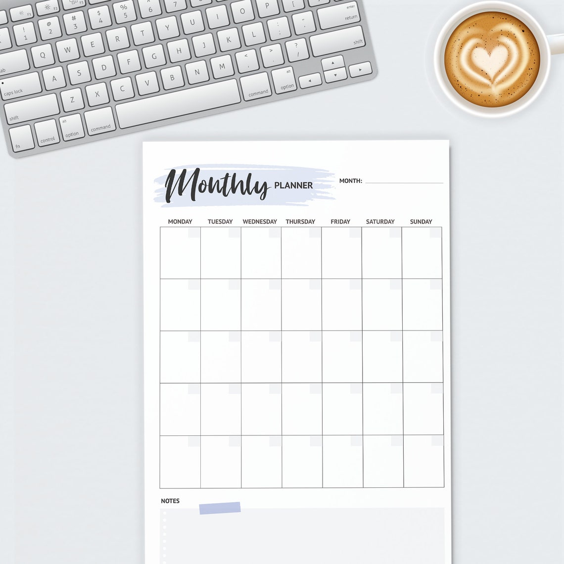 Monthly Planner Month Planner by Hour Monthly Planner PDF - Etsy