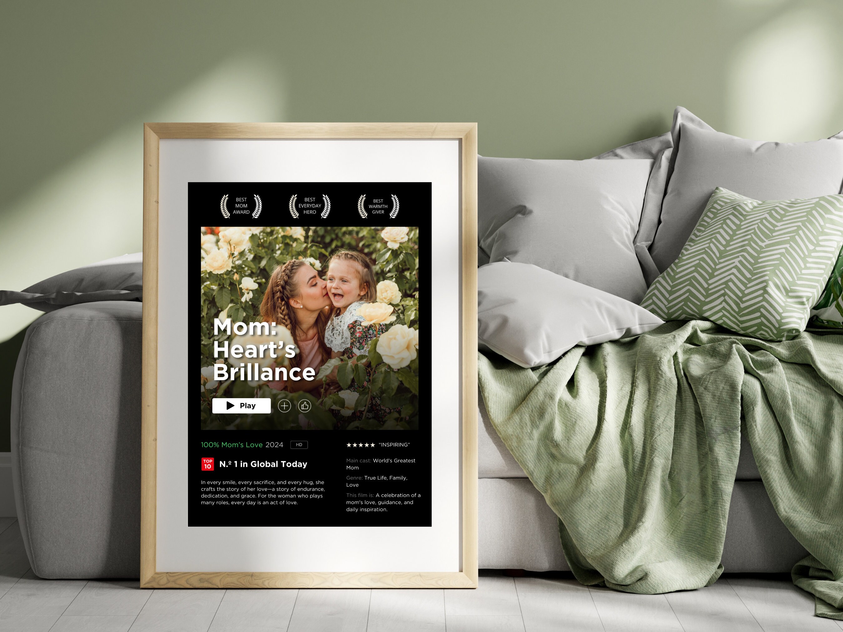 Custom Mom Movie Poster Template for Canva, Custom Family Gift, Mum ...