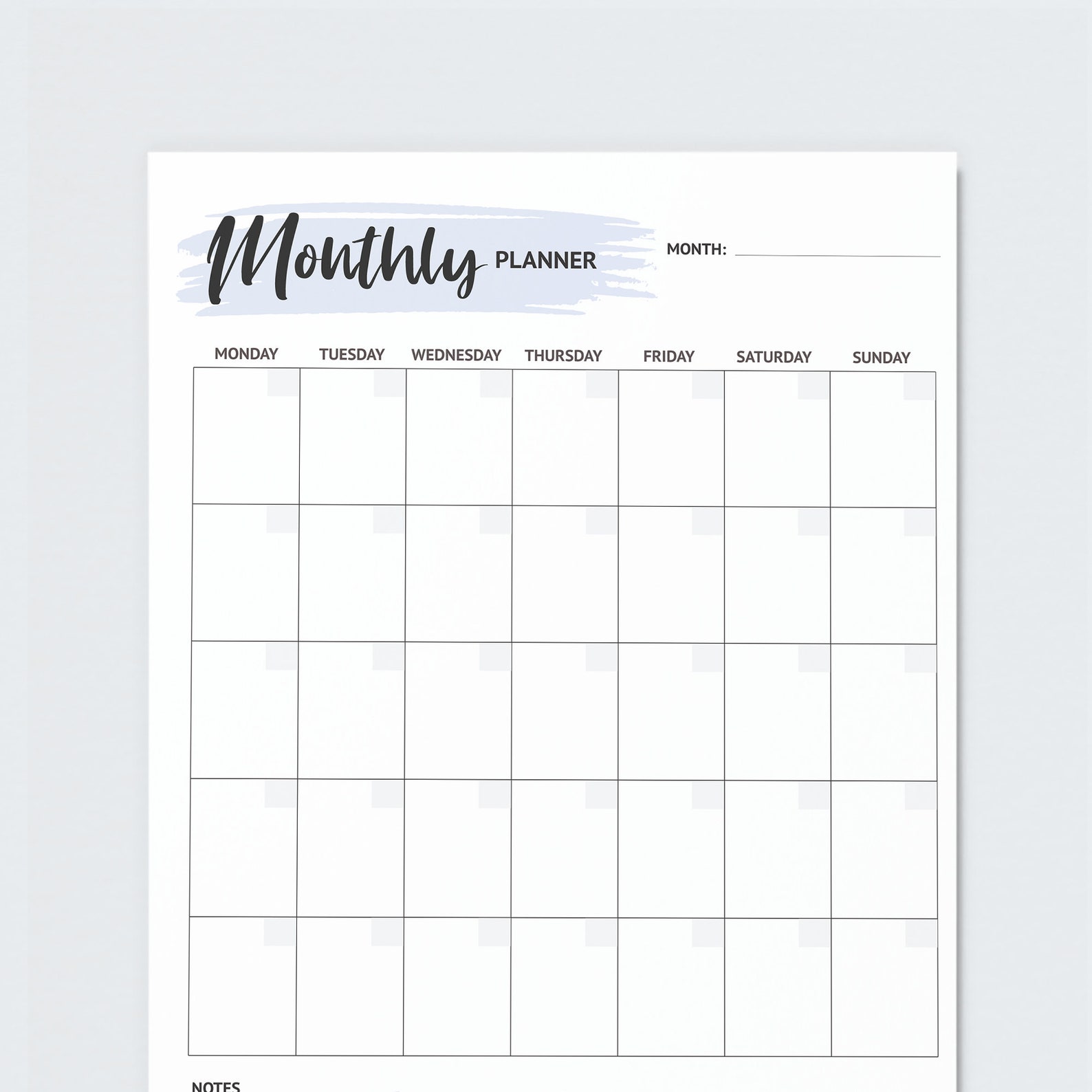 Monthly Planner Month Planner by Hour Monthly Planner PDF - Etsy