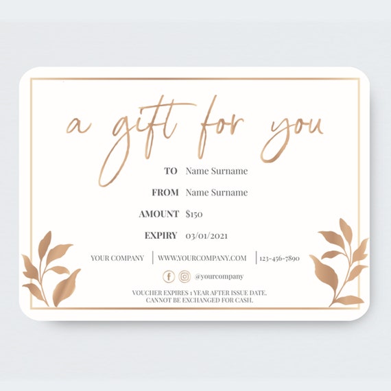 Wedding Gift Card Template Golden Wedding Gift Certificate Templates