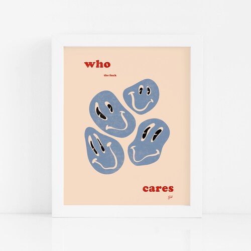 Who Cares Digital Art Print - Etsy