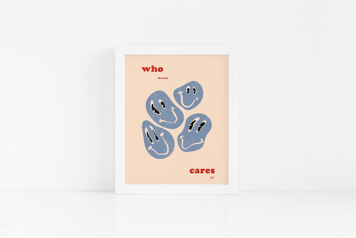 Who Cares Digital Art Print - Etsy