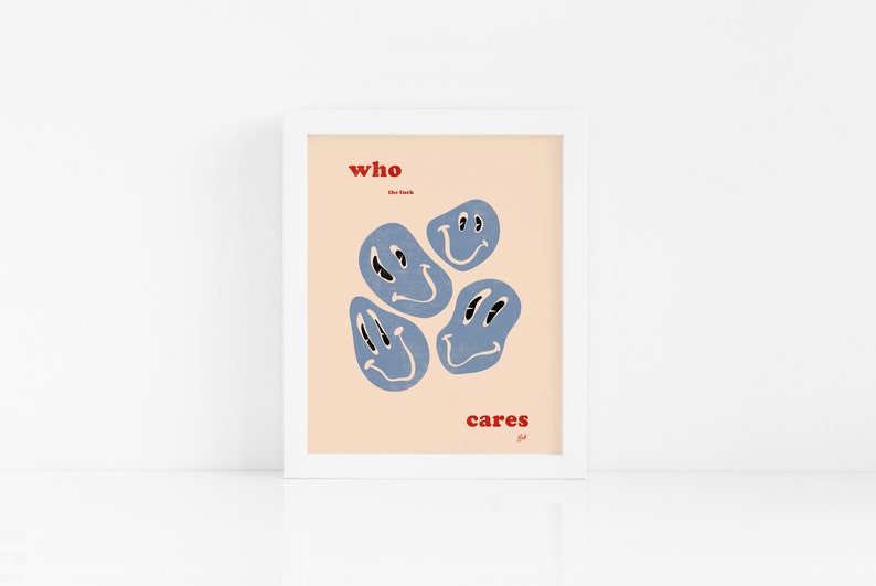 Who Cares Digital Art Print - Etsy