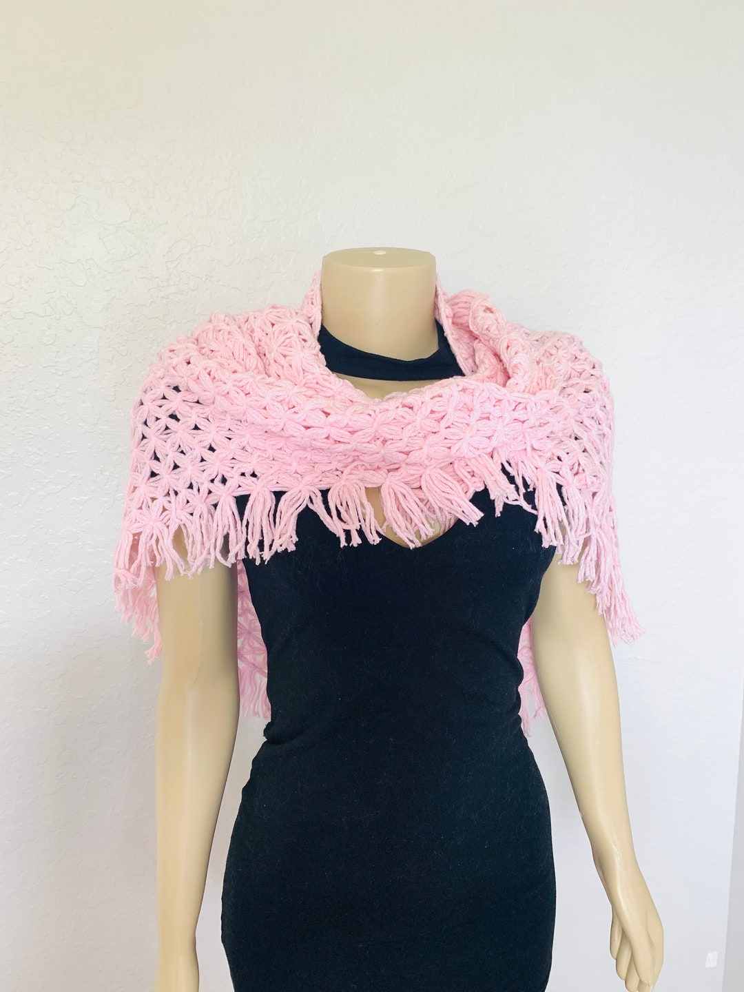 Sugar Pink Super Soft Scarf · Elegant Lightweight Shawl · Floral Lace ...