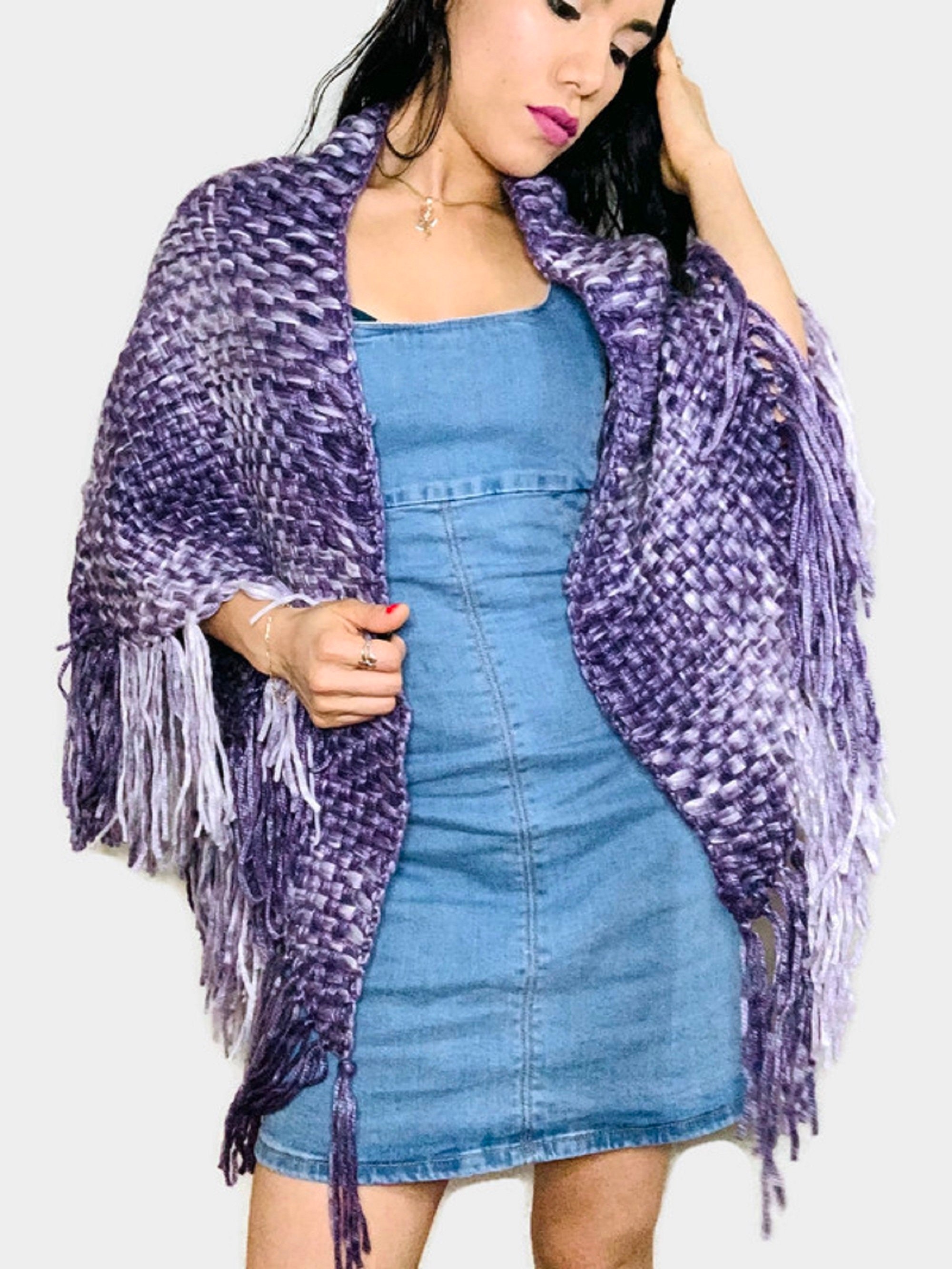Soft Shawl, Handwoven Lightweight Wrap, Triangle Blanket Scarf, Boho ...
