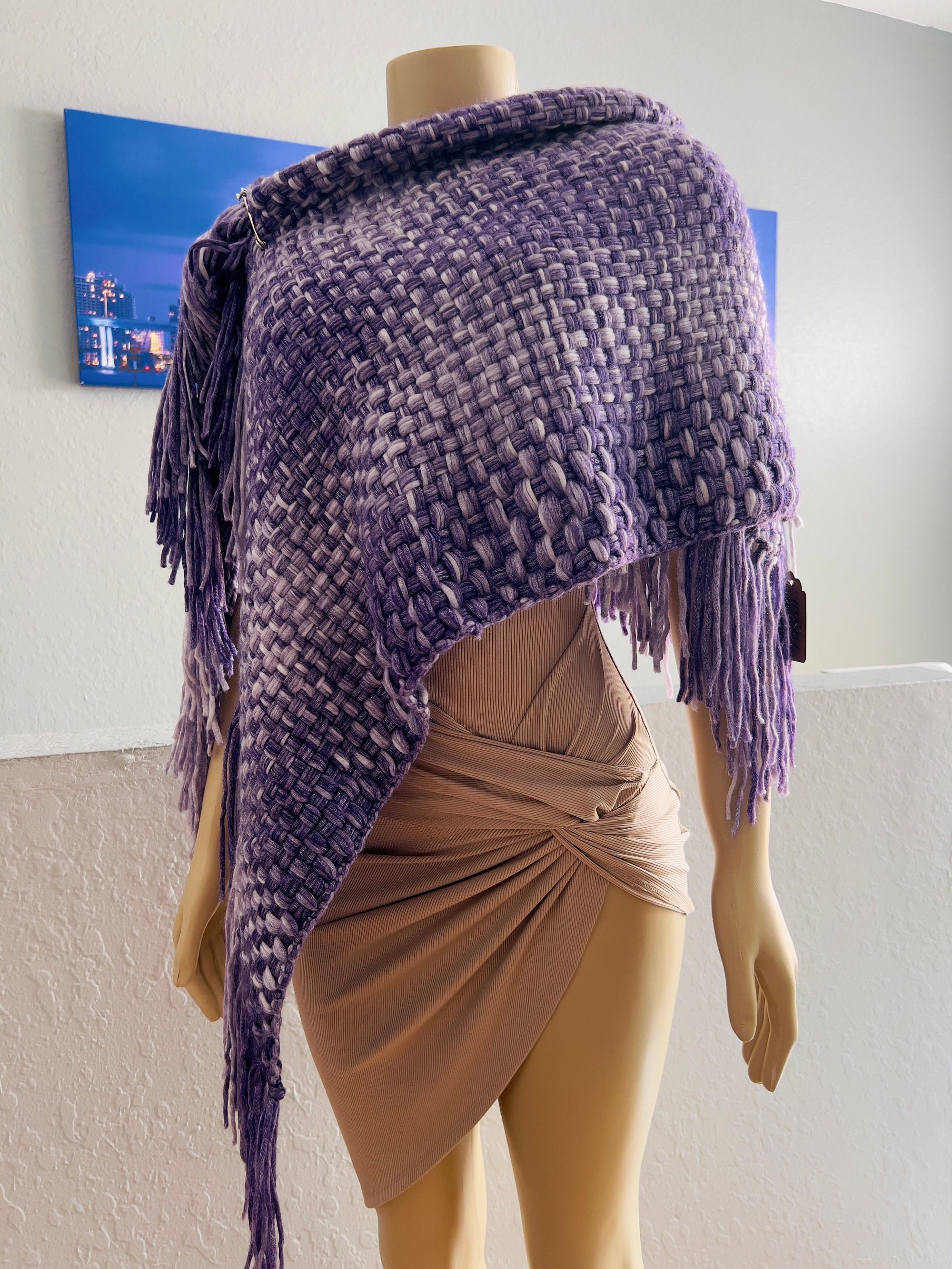 Soft Shawl, Handwoven Lightweight Wrap, Triangle Blanket Scarf, Boho ...