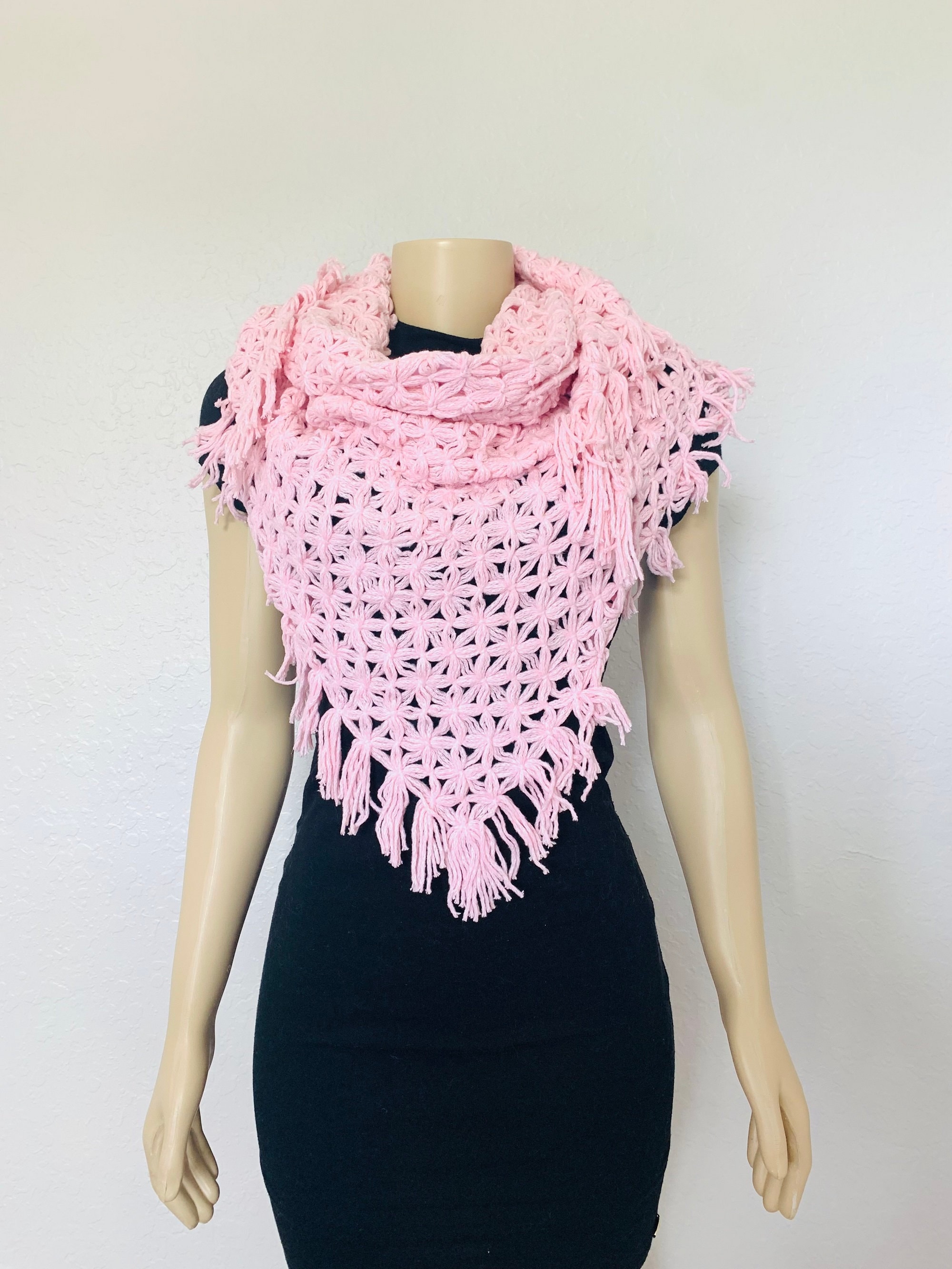 Sugar Pink Super Soft Scarf · Elegant Lightweight Shawl · Floral Lace ...
