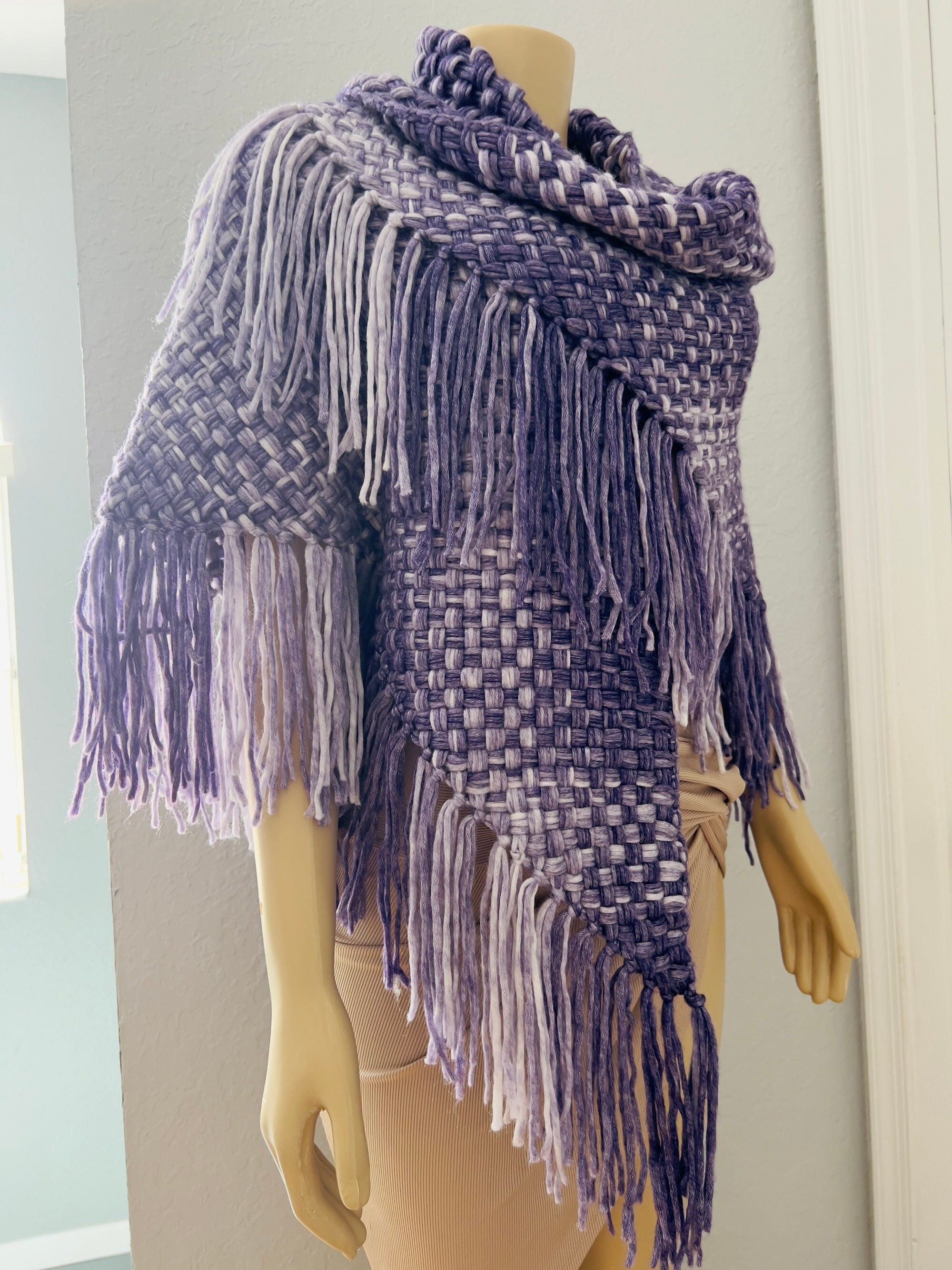 Soft Shawl, Handwoven Lightweight Wrap, Triangle Blanket Scarf, Boho ...
