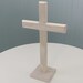 Wooden Cross, 16” Stand up Cross, Cross With Base, Handmade Stand up ...